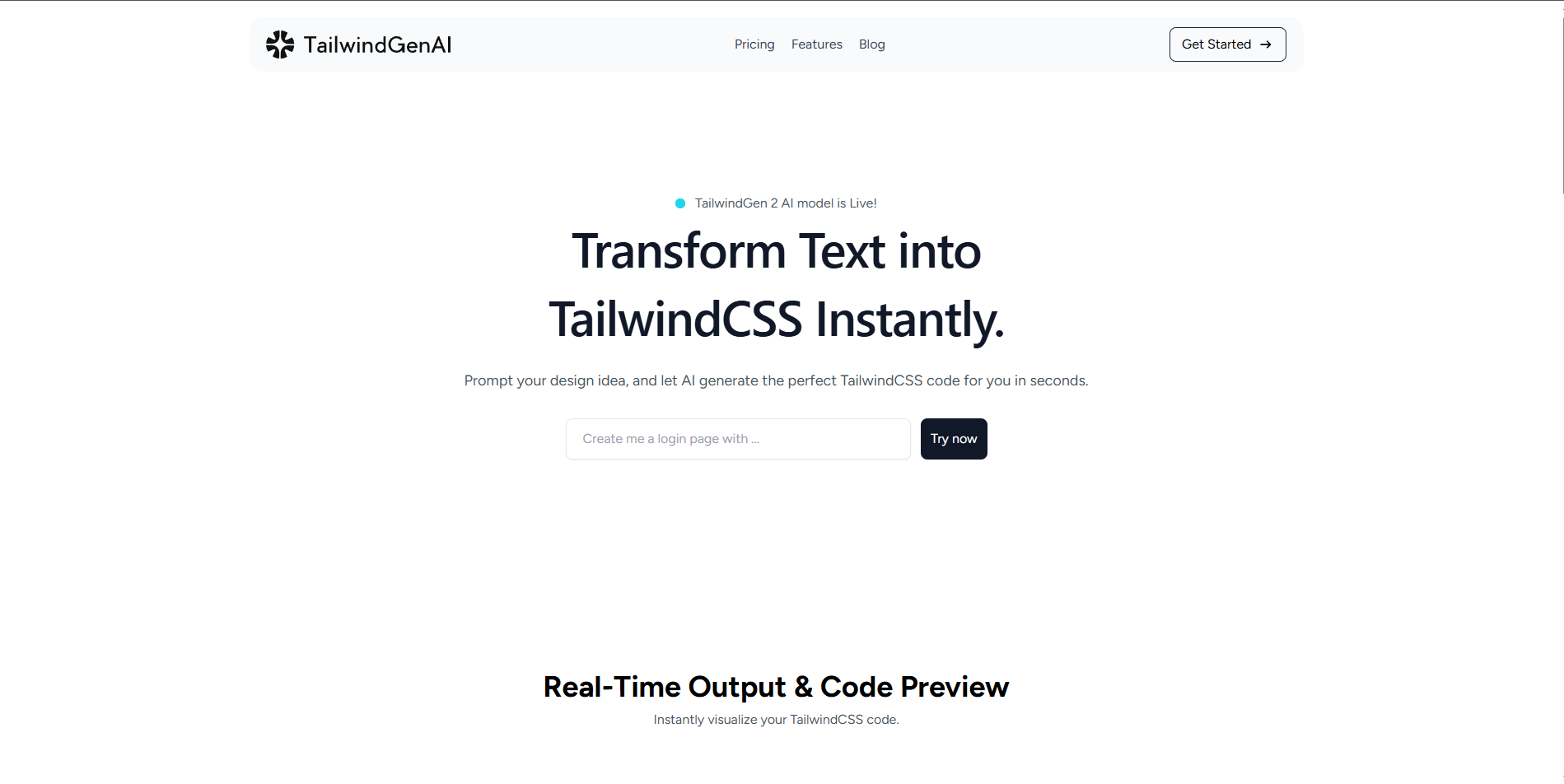 Ai Powered Tailwindcss Code Generator Text To Tailwindcss Code Ai 3832